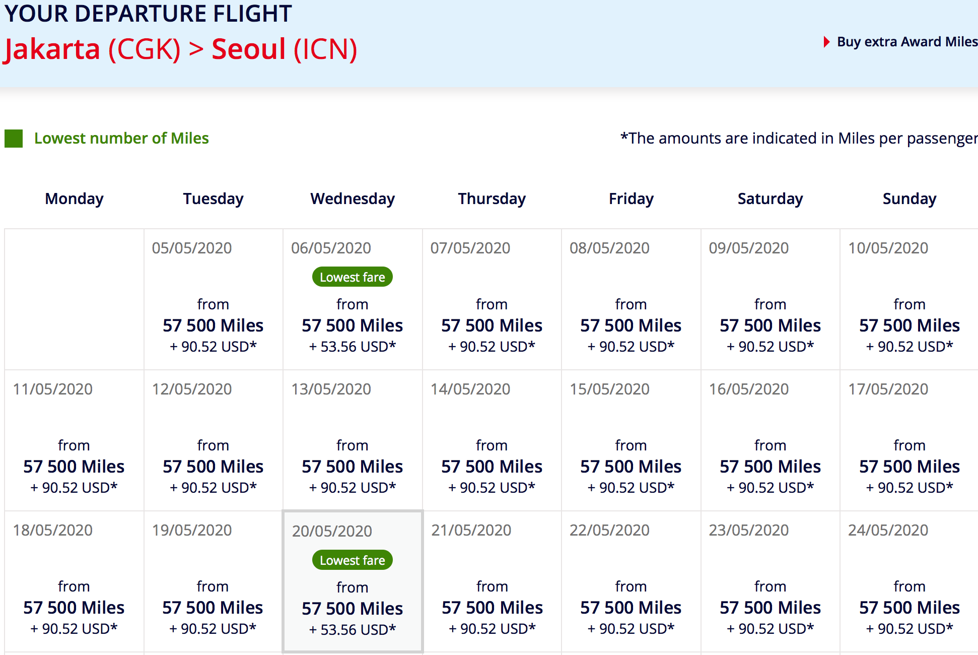Award Success: Flying Blue Intra Asia Awards - Upon Boarding