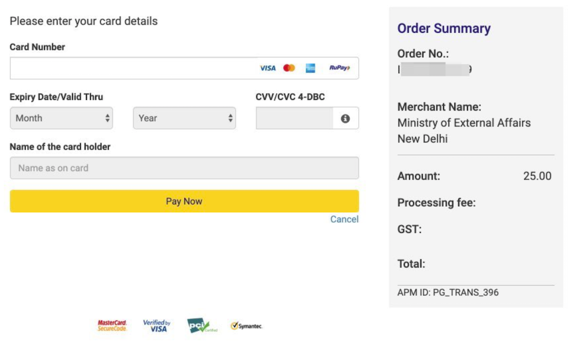 India E visa Payment Upon Boarding