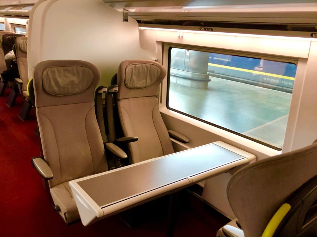 Eurostar Business Premier Seating | Upon Boarding